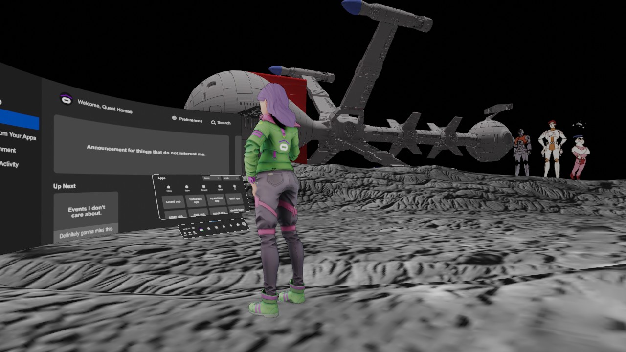 Custom Home: Captain Future 3D Environment on SideQuest Oculus Quest ...