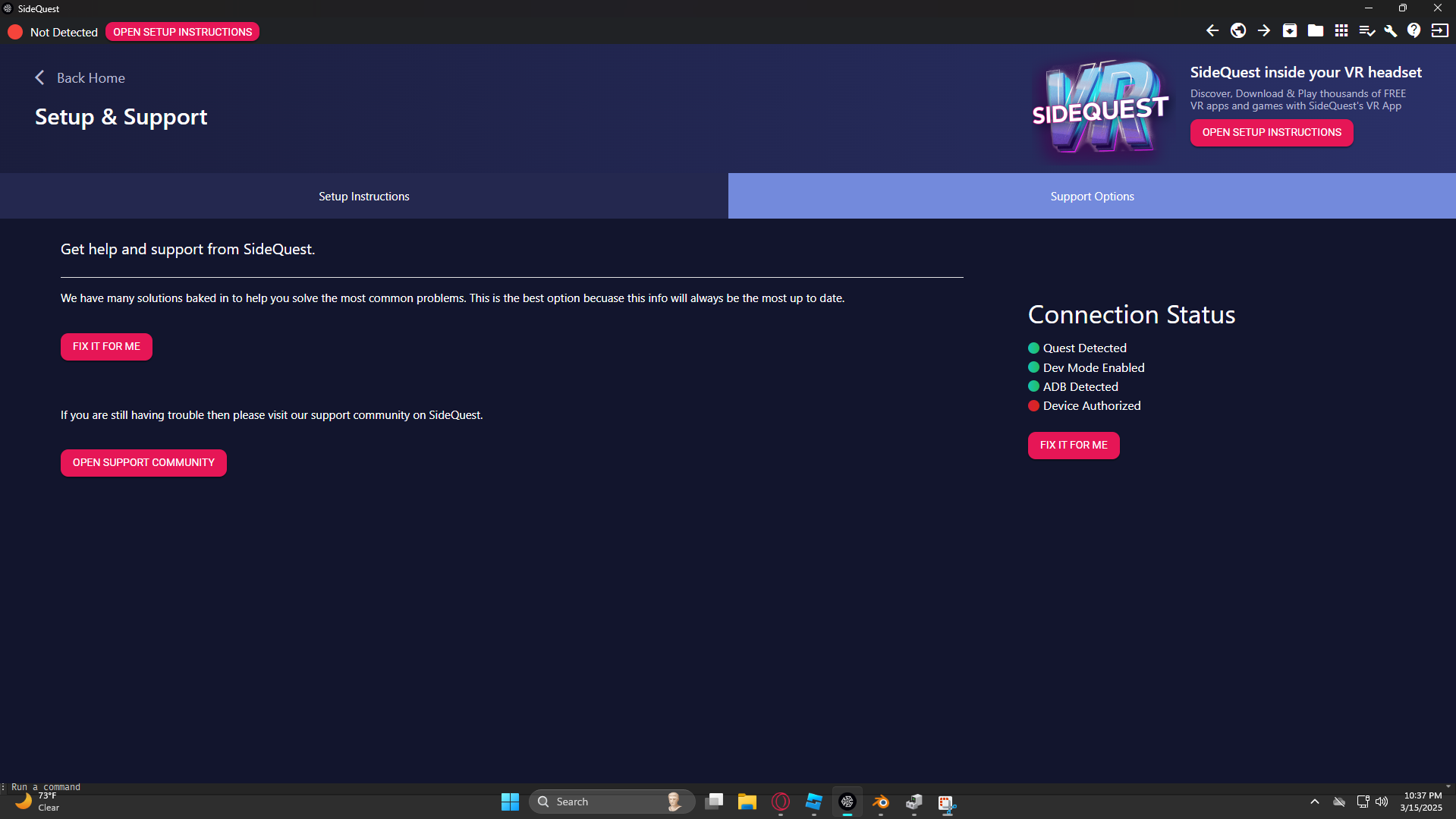SideQuest Community ... Post: Device Authorized He... SideQuest