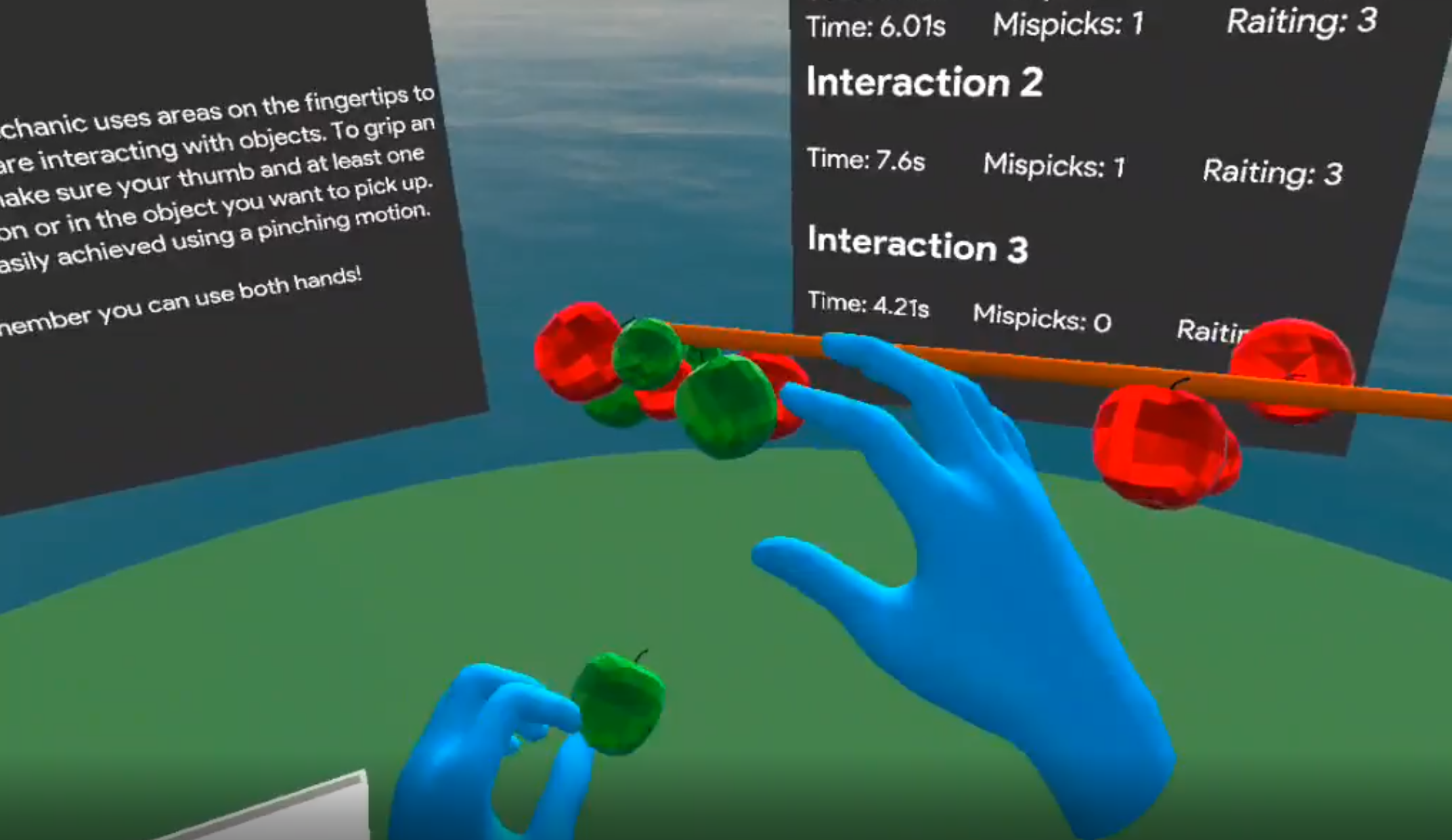 Apple Thinning VR Hand Interaction Demo on SideQuest Oculus Quest Games ...