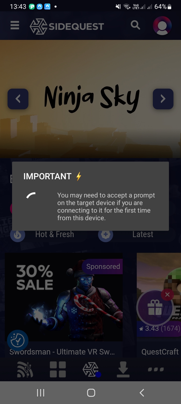 SideQuest Community ... Post: Help me please SideQuest