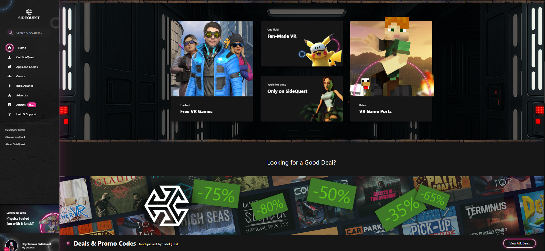 SideQuest Expands VR App Discovery With SteamVR, Prices, Deals, Reviews ...