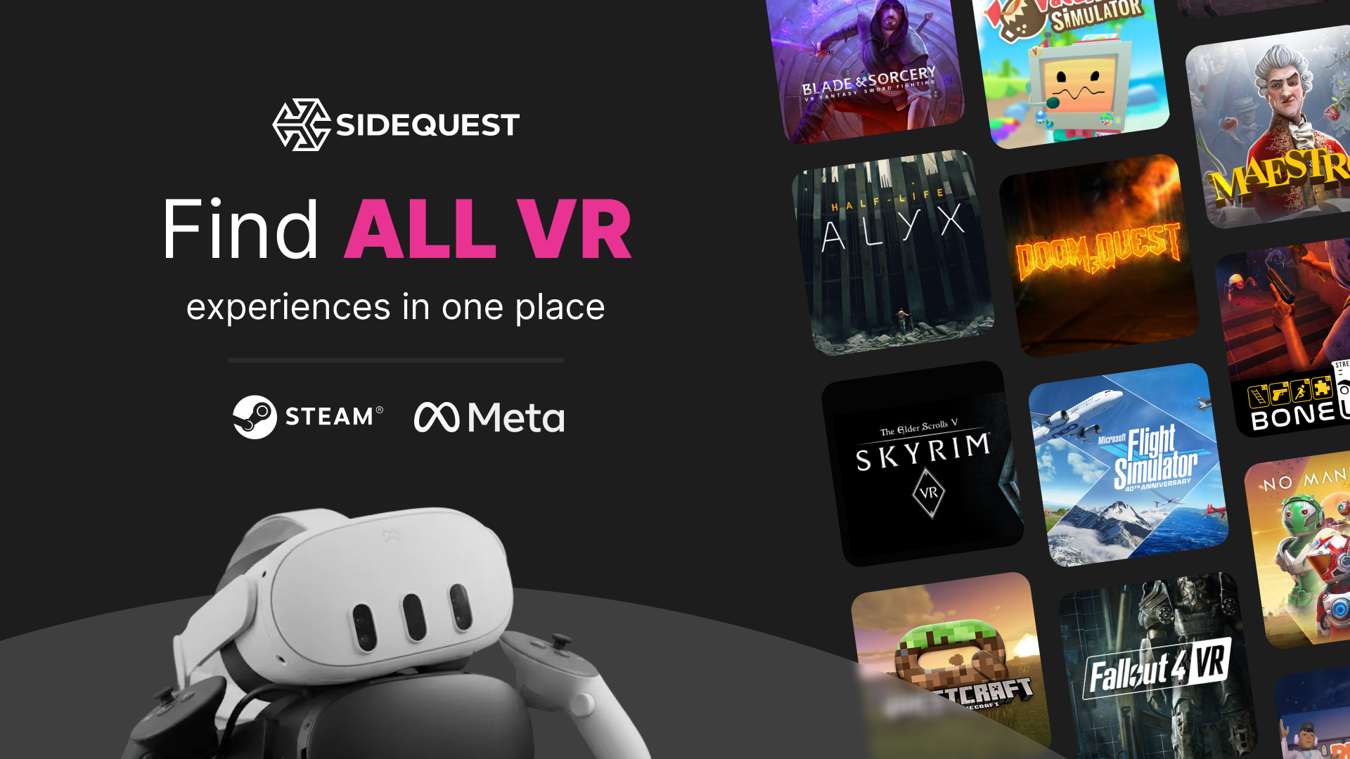 SideQuest Expands VR App Discovery With SteamVR, Prices, Deals, Reviews ...