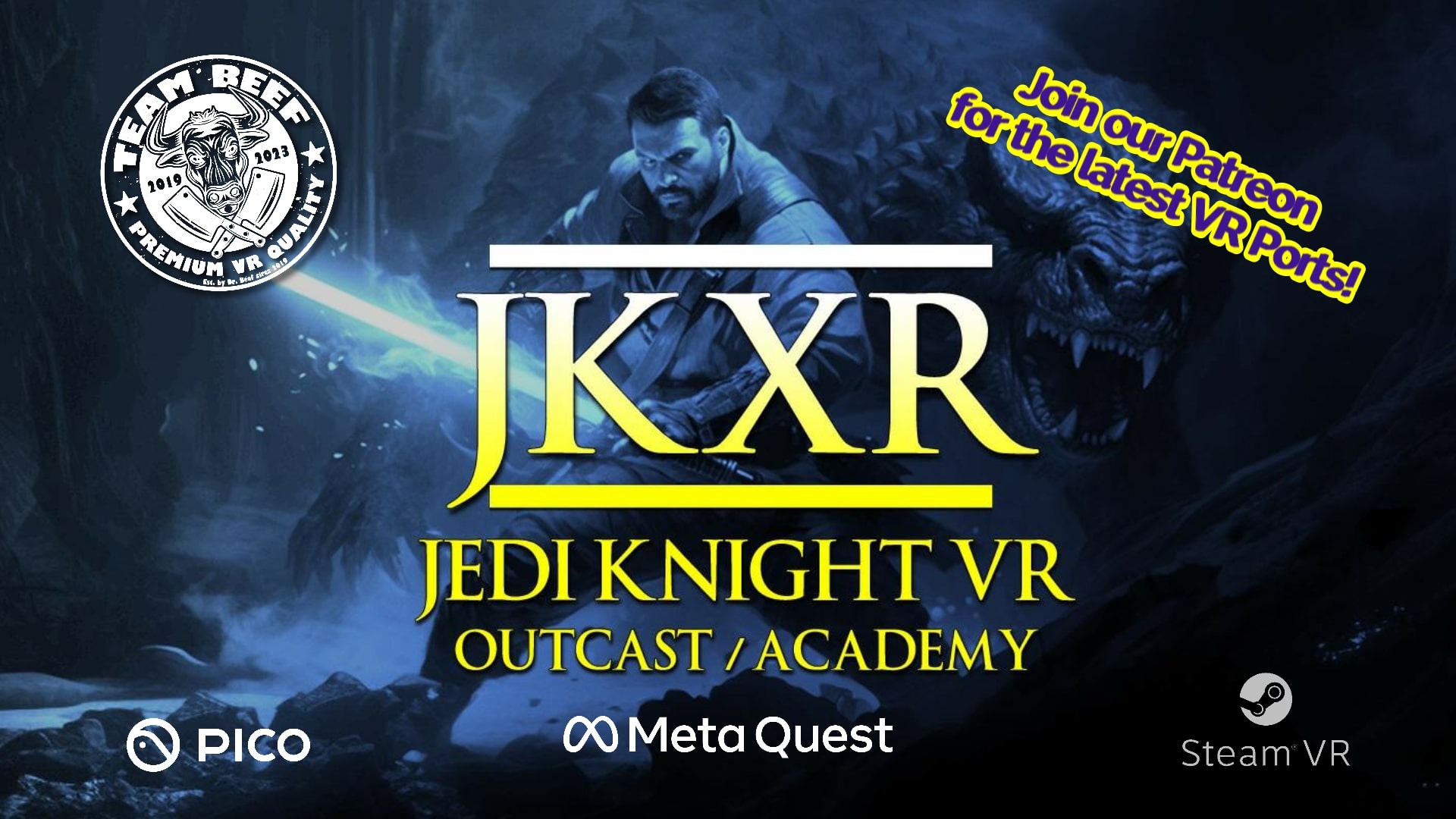 Team Beef VR Game Po... Post: JKXR Academy has lau... SideQuest